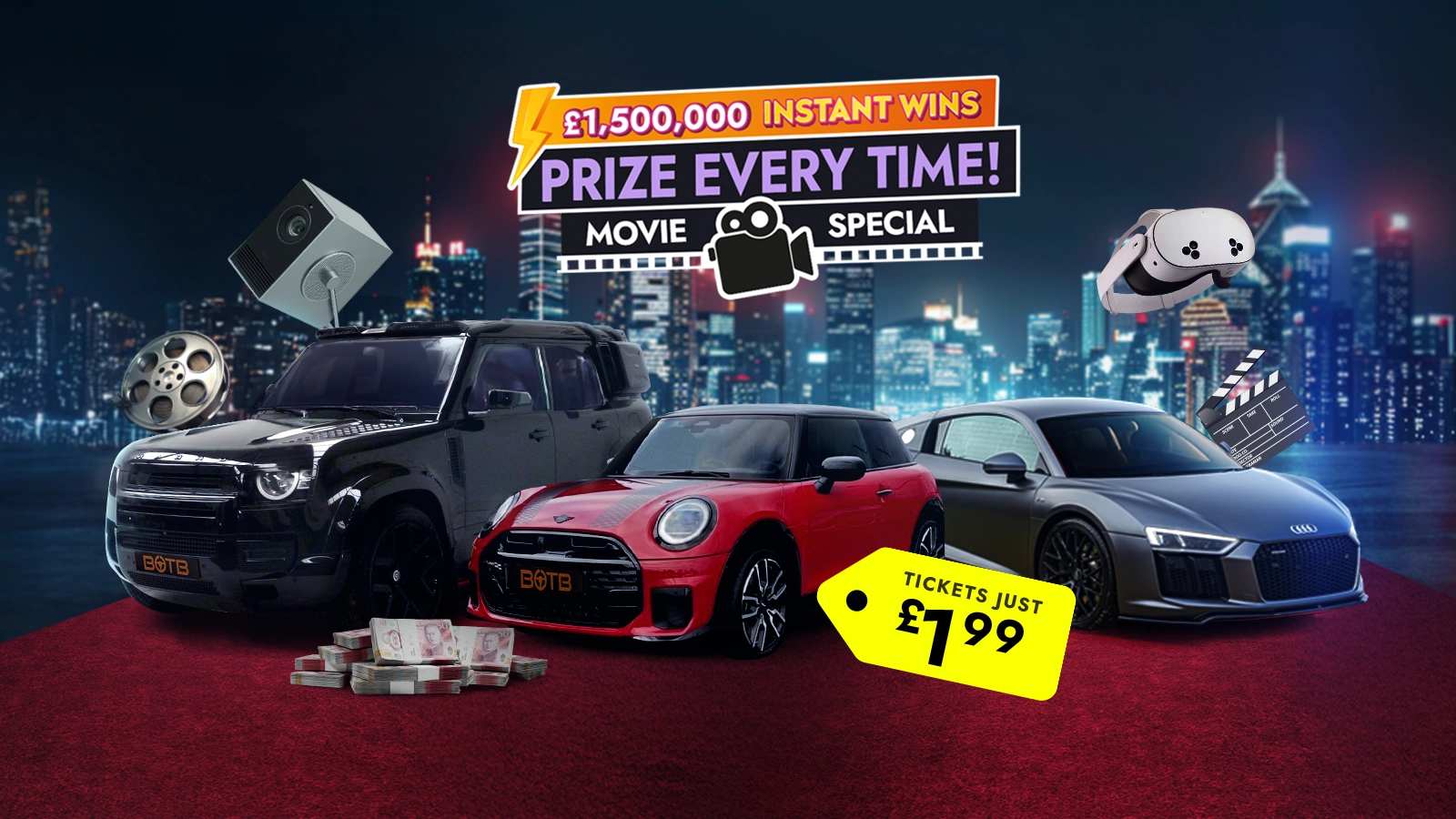 £1.5M Instant Wins – Movie Special – Prize Every Time!