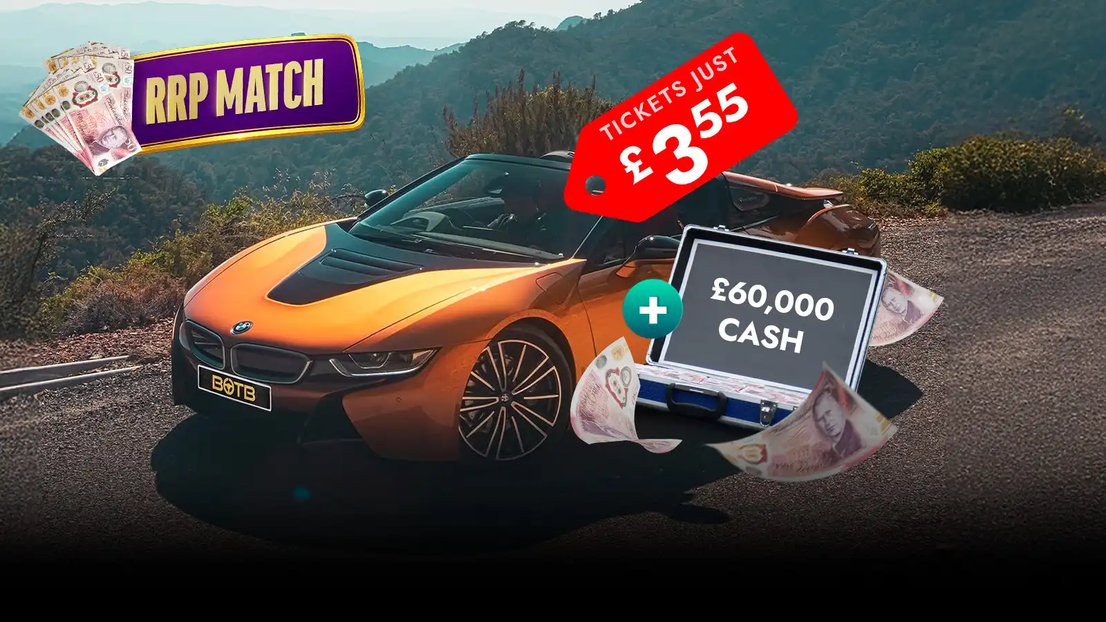 Win a BMW i8 Roadster (Modern Classic) Plus £60,000 Tax-Free Cash