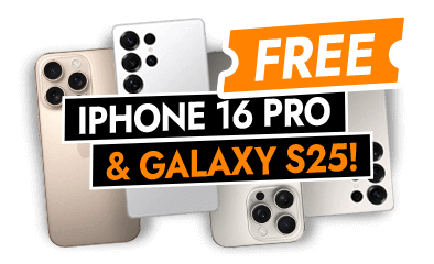 Free Phones in App! Win 1 of 4 iPhone 16 Pros or Samsung S25 Ultras